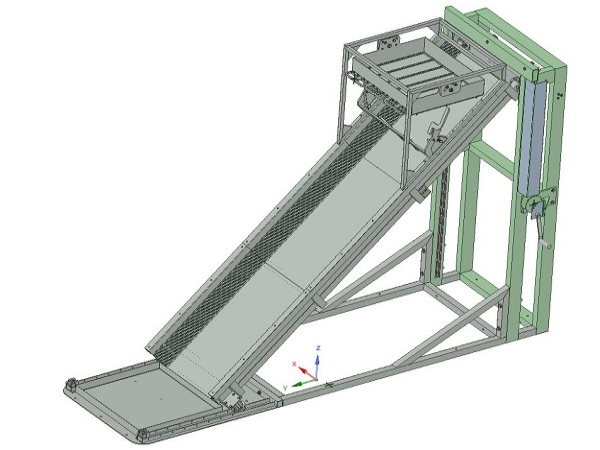 Avalanche simulator landslide test rig designed by AW